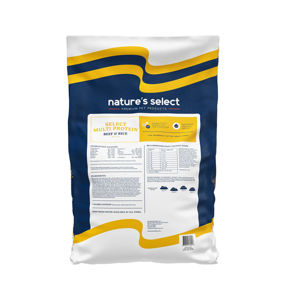 Nature's Select Multi Protein Beef & Rice Recipe, Dry Dog Food for Adu ...